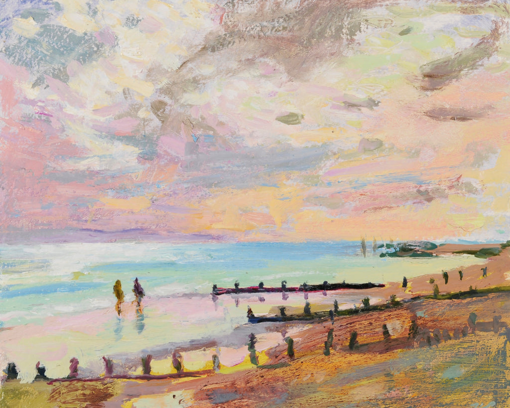 Climping Beach, Low Tide, October Morning - Hugo Grenville Art Prints ...