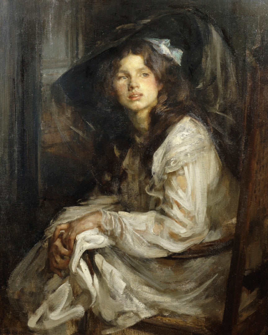 GIRL SEATED IN A CHAIR | Museum Quality Art