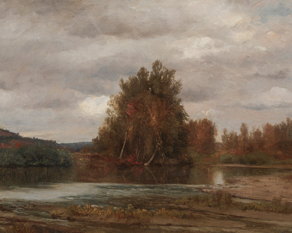 Gray Day on the Esopus - Jasper F. Cropsey Art Prints - Museum Quality Art
