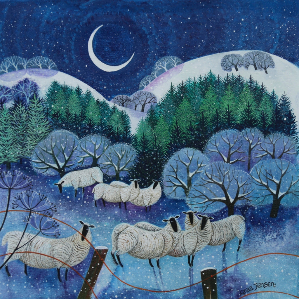 Winter Downland Sheep - Lisa Graa Jensen Art Prints - Museum Quality Art