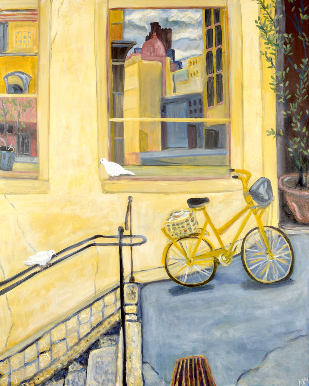 Yellow Bike - Deborah Alastra Art Prints - Museum Quality Art